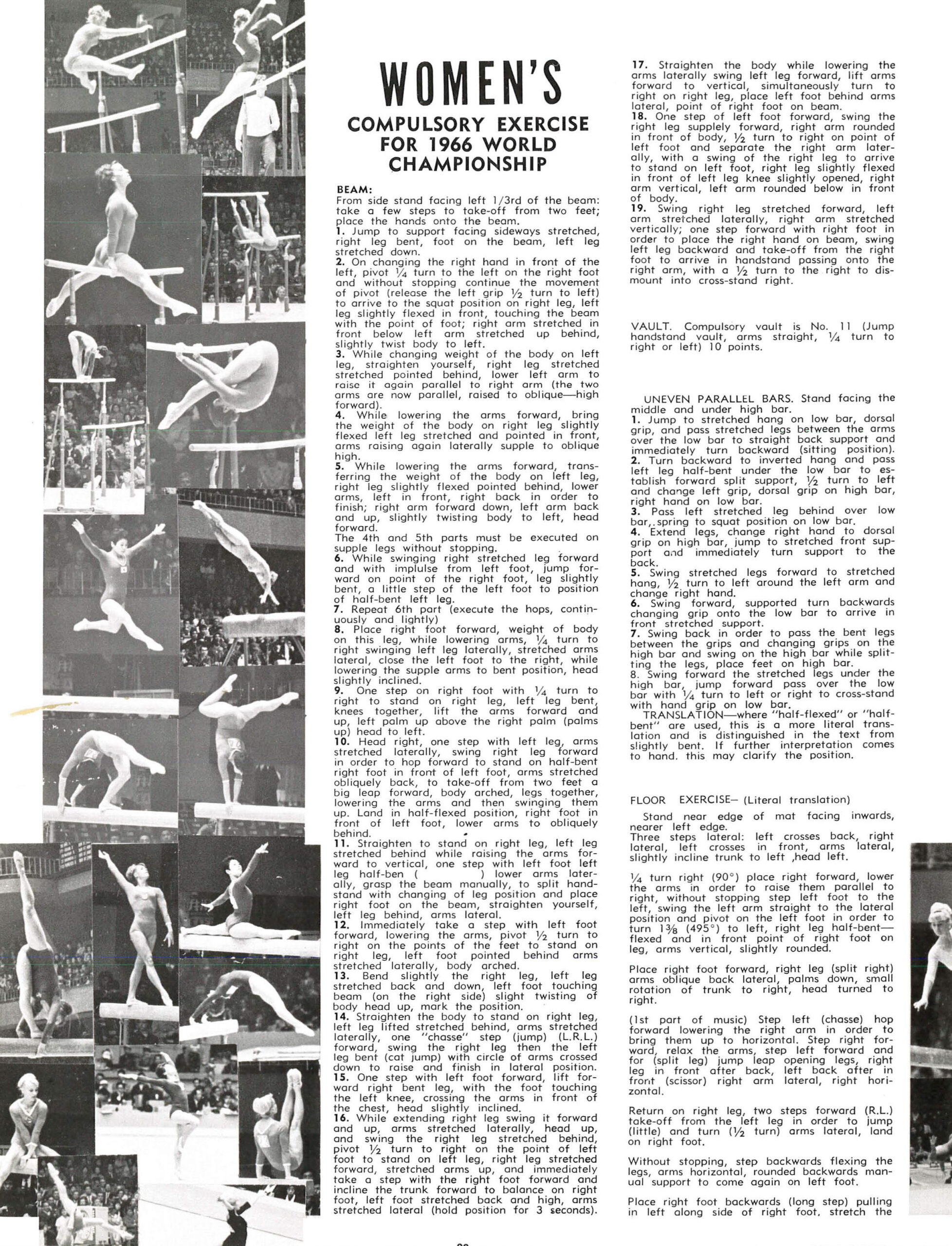 1966: Women’s Compulsories for the World Championships – Gymnastics History
