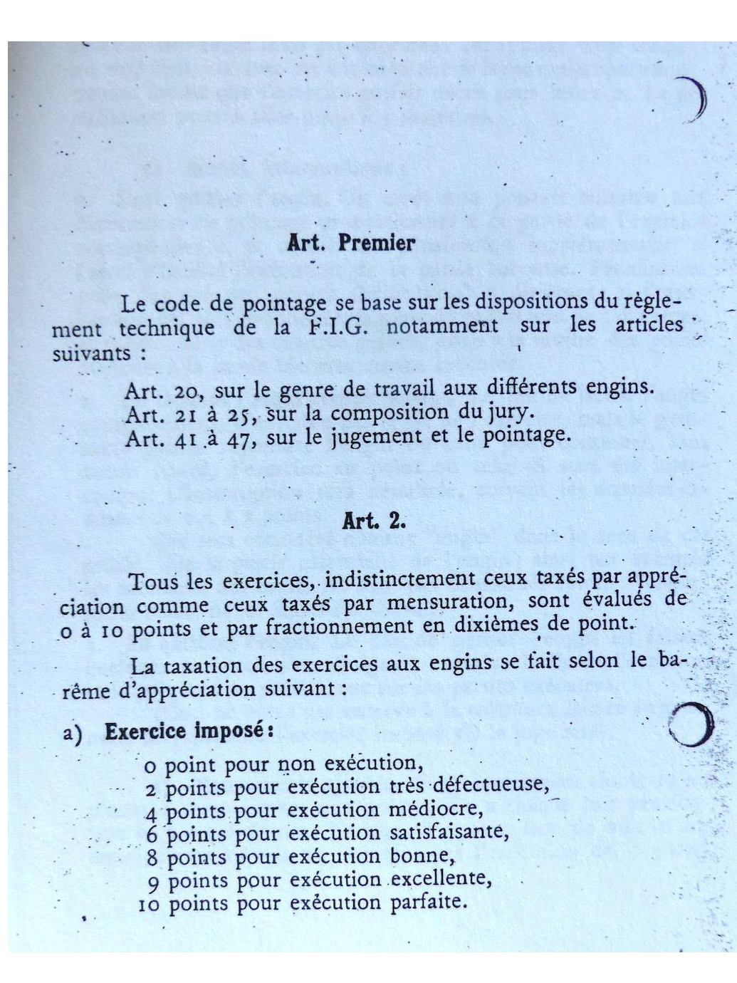 1949: The Very First Men’s Code of Points – Gymnastics History