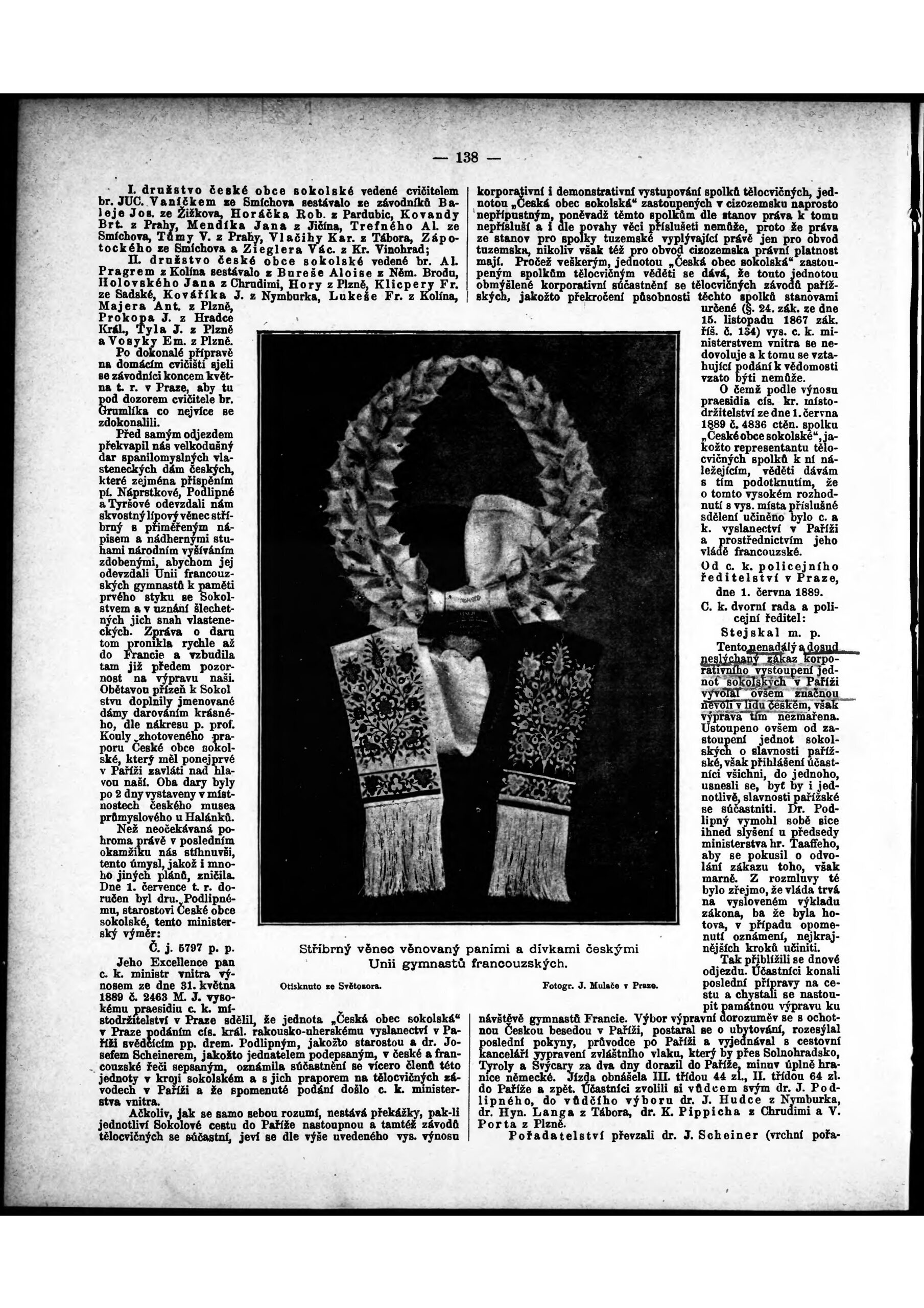1889: Czech Gymnasts at the Fête Fédérale Française de Gymnastique ...