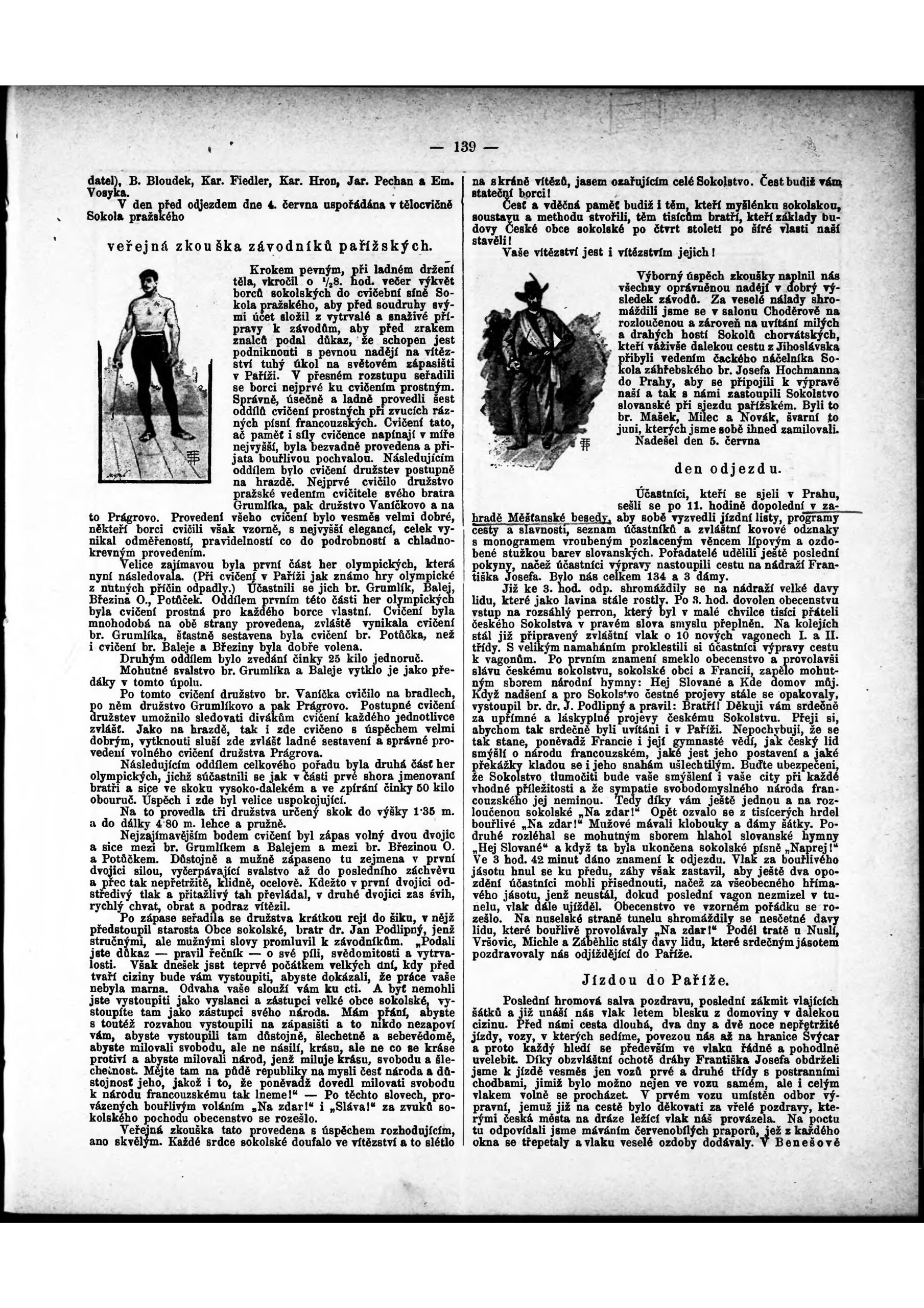 1889: Czech Gymnasts at the Fête Fédérale Française de Gymnastique ...