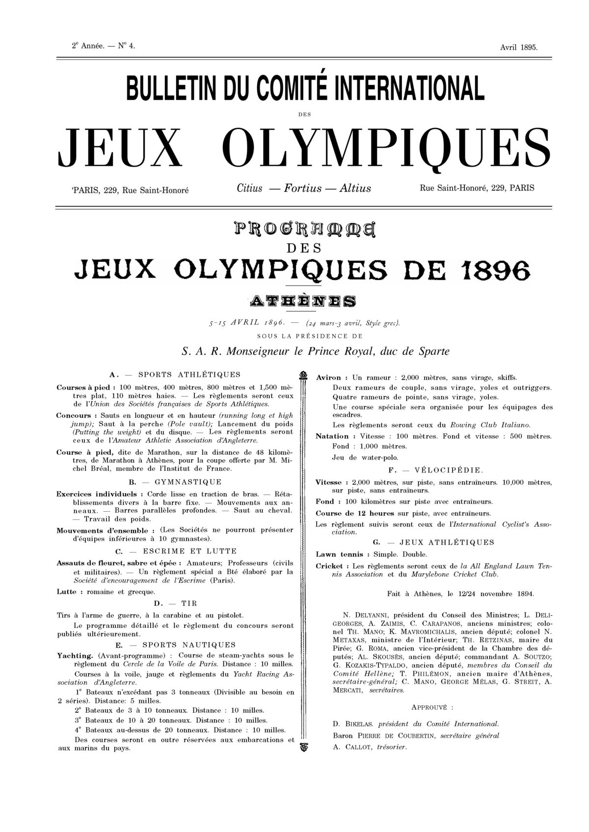 1896: Gymnastics at the Olympic Games – Gymnastics History