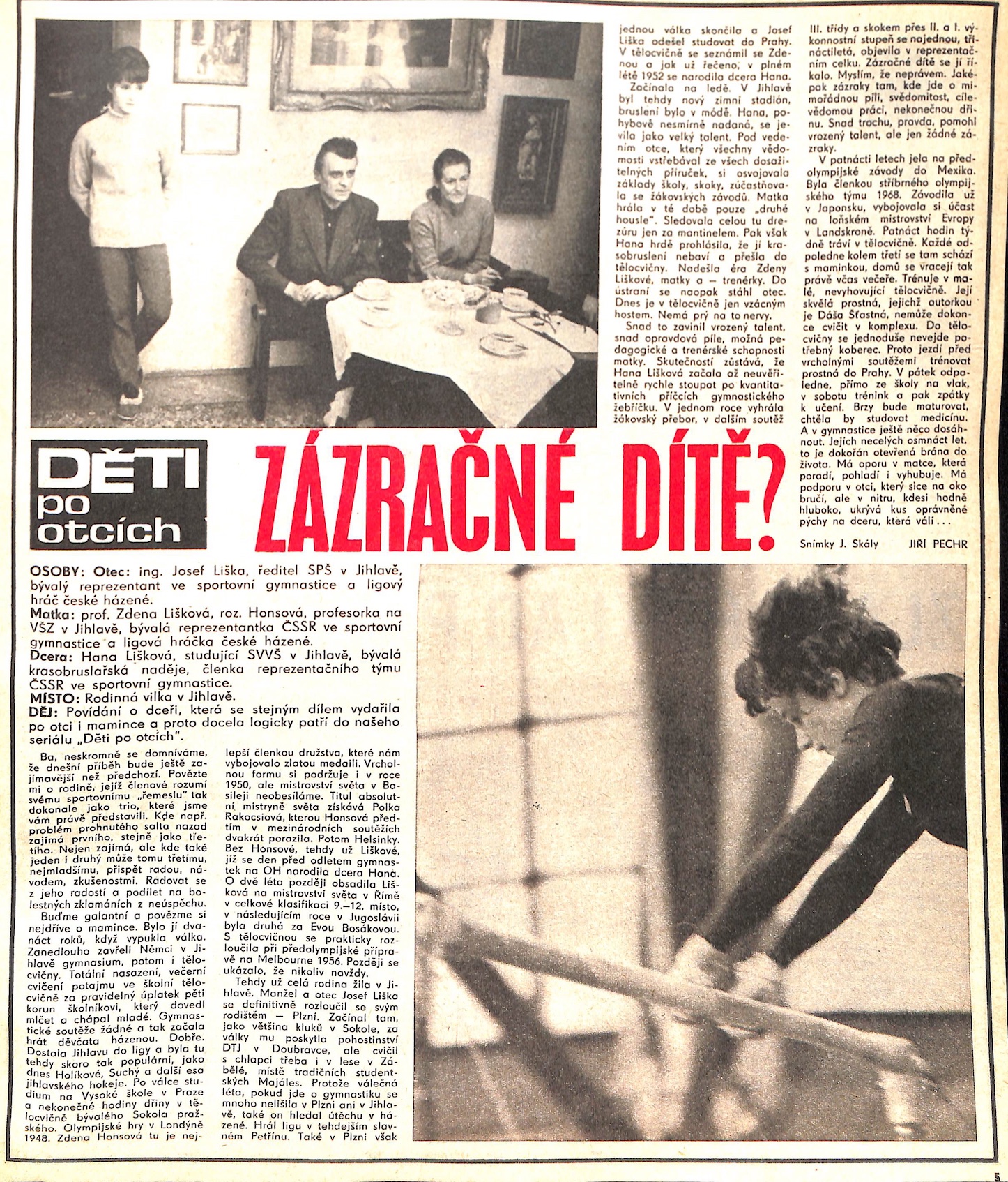 1970: A Profile of Mother Zdena Honsová and Daughter Hana Lišková ...