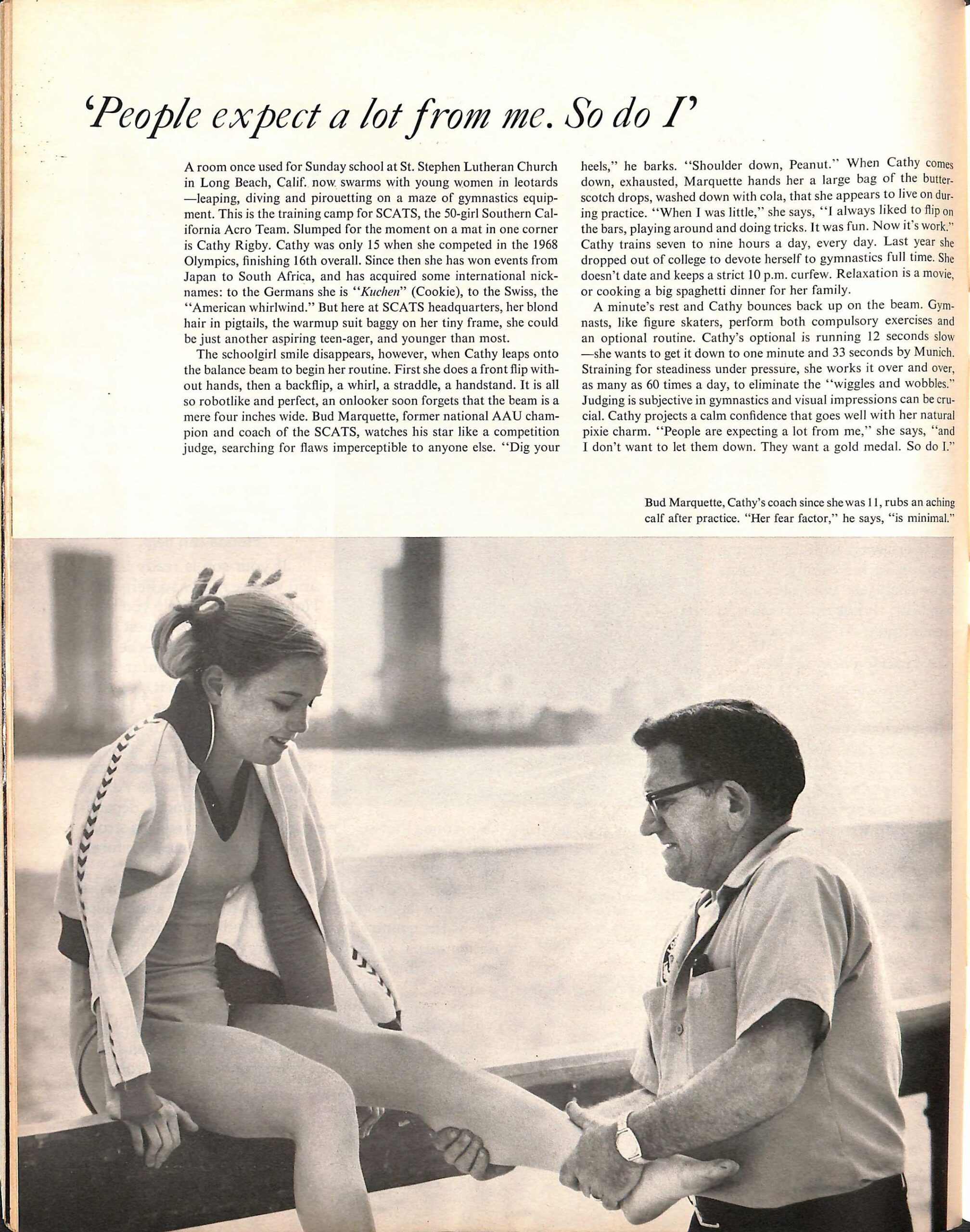 1972: Profiles of Cathy Rigby – Gymnastics History