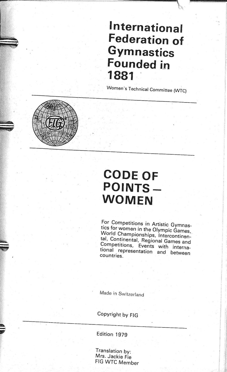 1979: The Women’s Code of Points – Gymnastics History