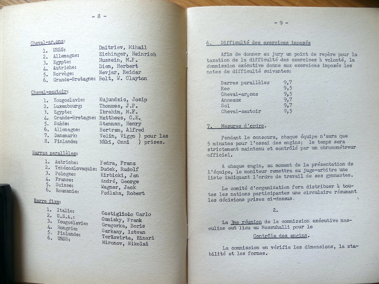 1952: The Minutes from the Men’s Technical Committee Meeting ...